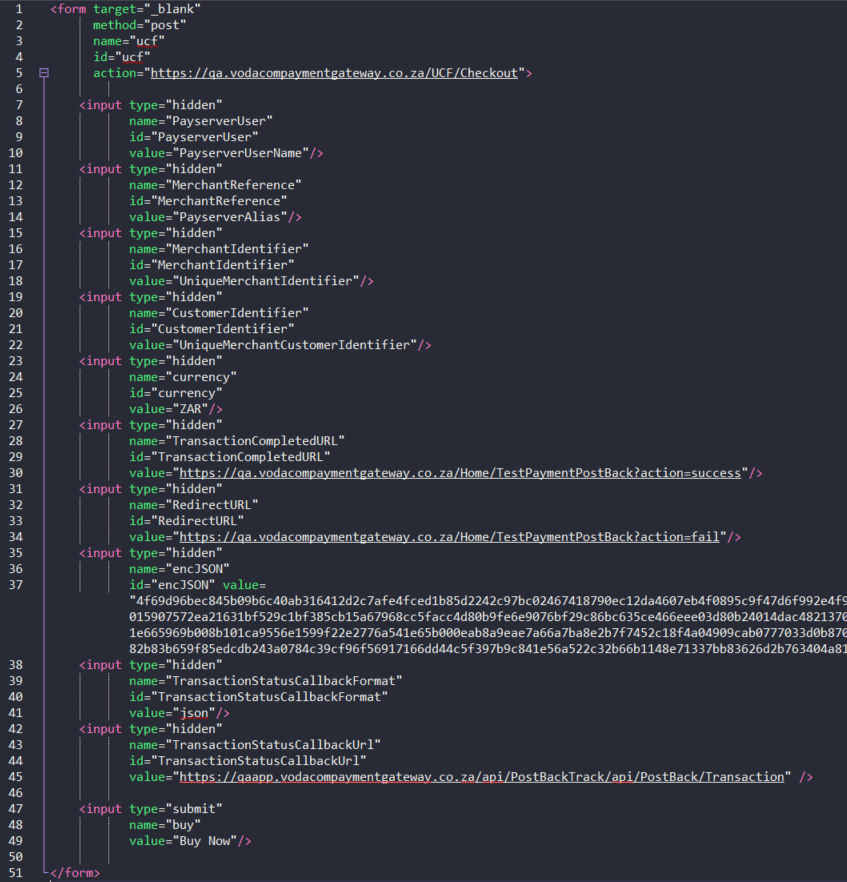 Payments Page Integration – Implementation